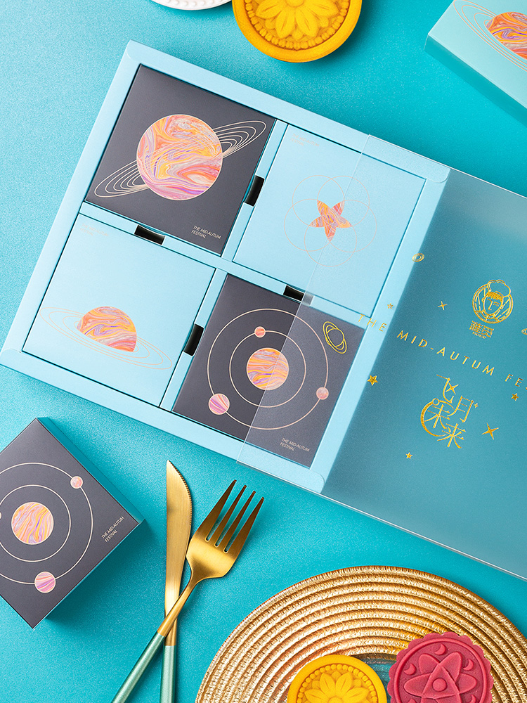 Mid-Autumn Festival moon cake box, delicious and delicious, reunion ...