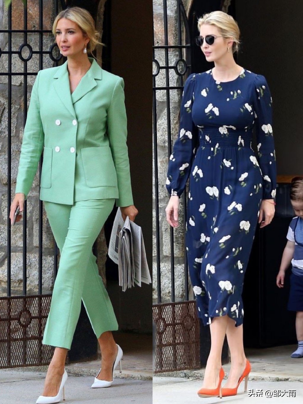 42-year-old Ivanka is thin and out of shape? Wearing a hip skirt to go ...