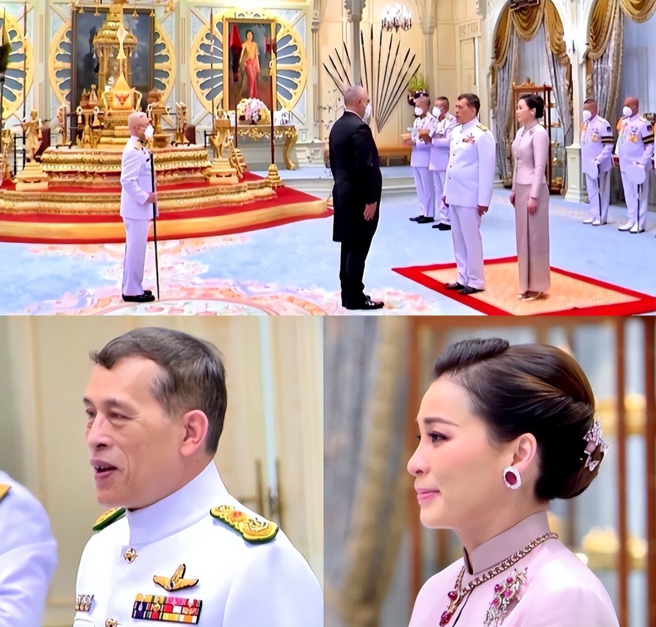 Suthida loves accessories of the same color, showing off a sense of ...