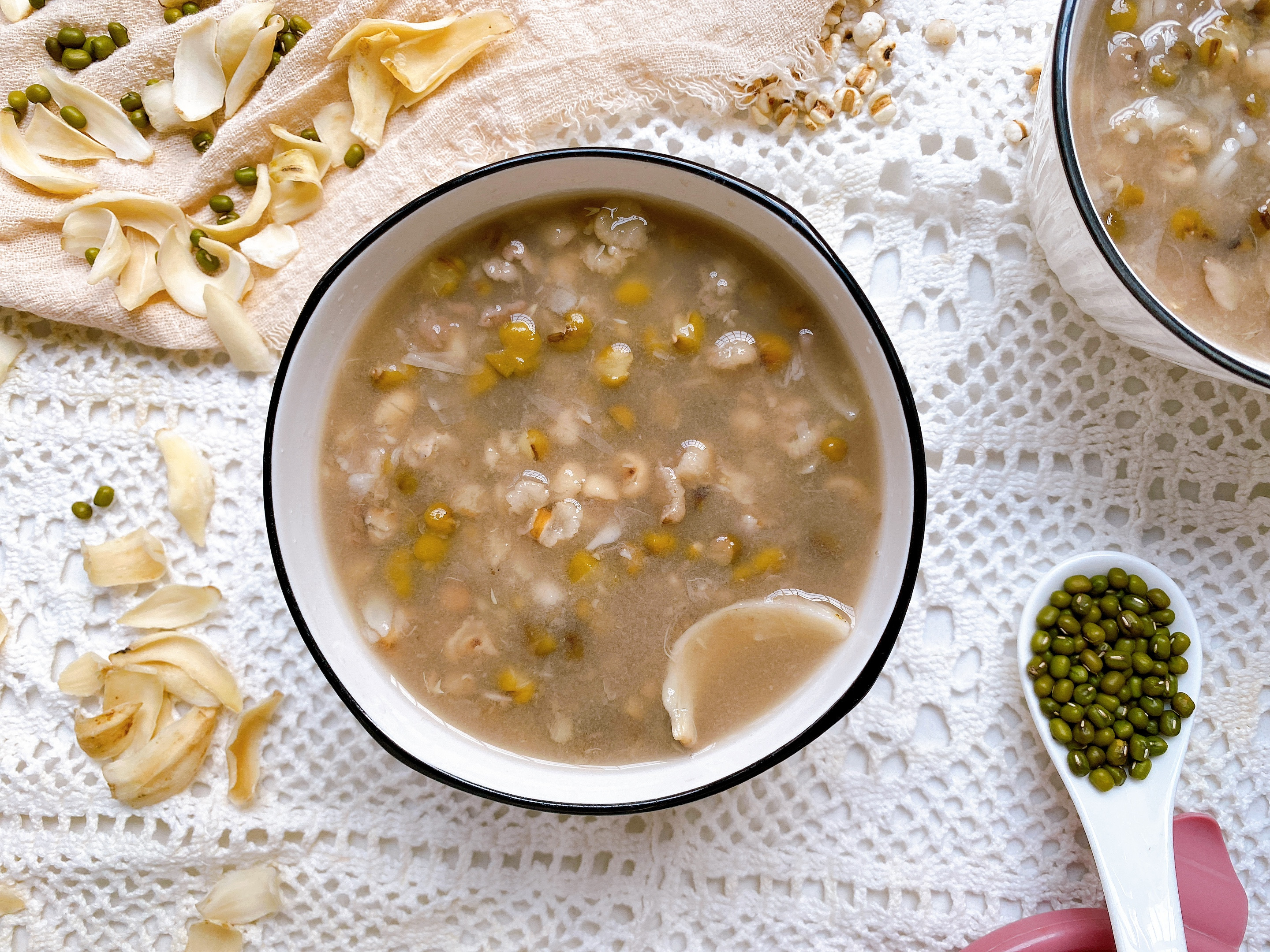 "Mung beans with two treasures, less running to the hospital", clearing ...