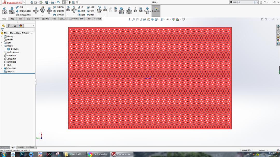 The speed is too slow when using SolidWorks to array a large number of ...