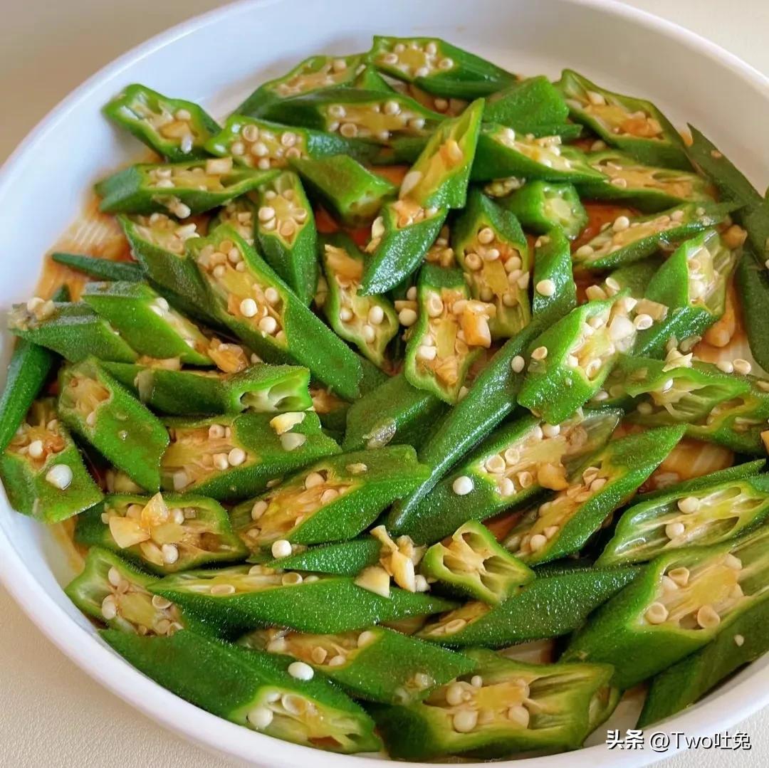 The production method of okra is simple, the taste is crisp, rich in ...