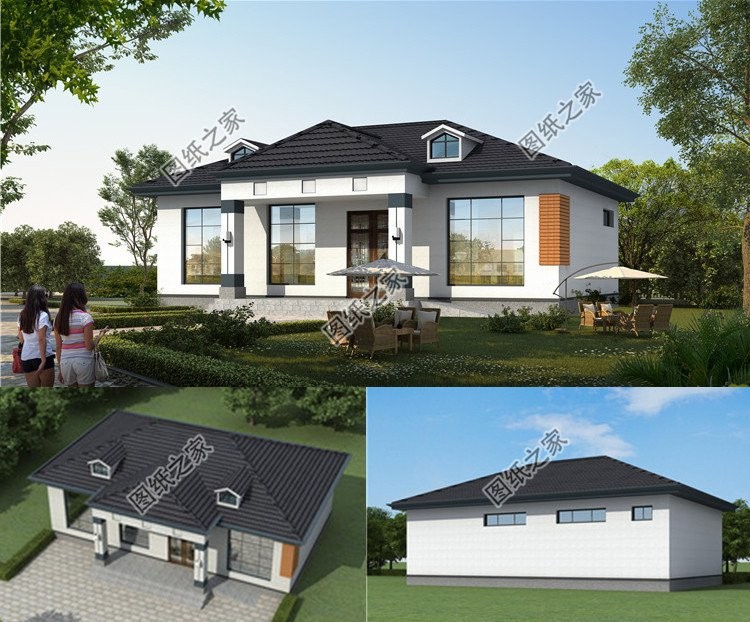 One-story self-built house design, the favorite type of small rural ...