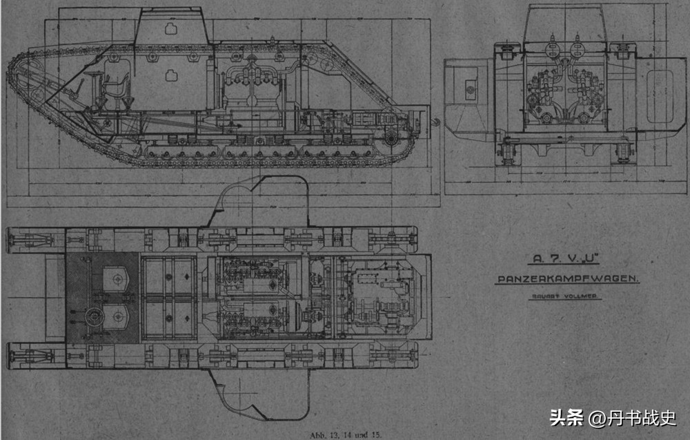 The German A7V-U tank of World War I imitated the British design, but ...