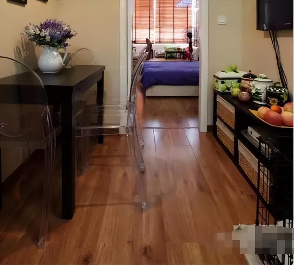 The 33 square meter apartment is decorated into independent rooms ...