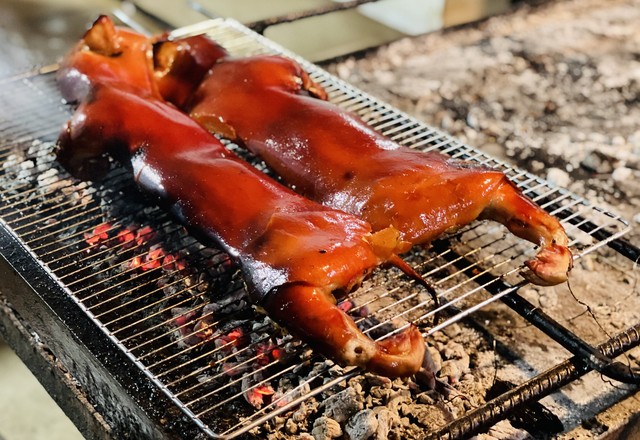 Roast suckling pig, a traditional classic delicacy, with unique ...