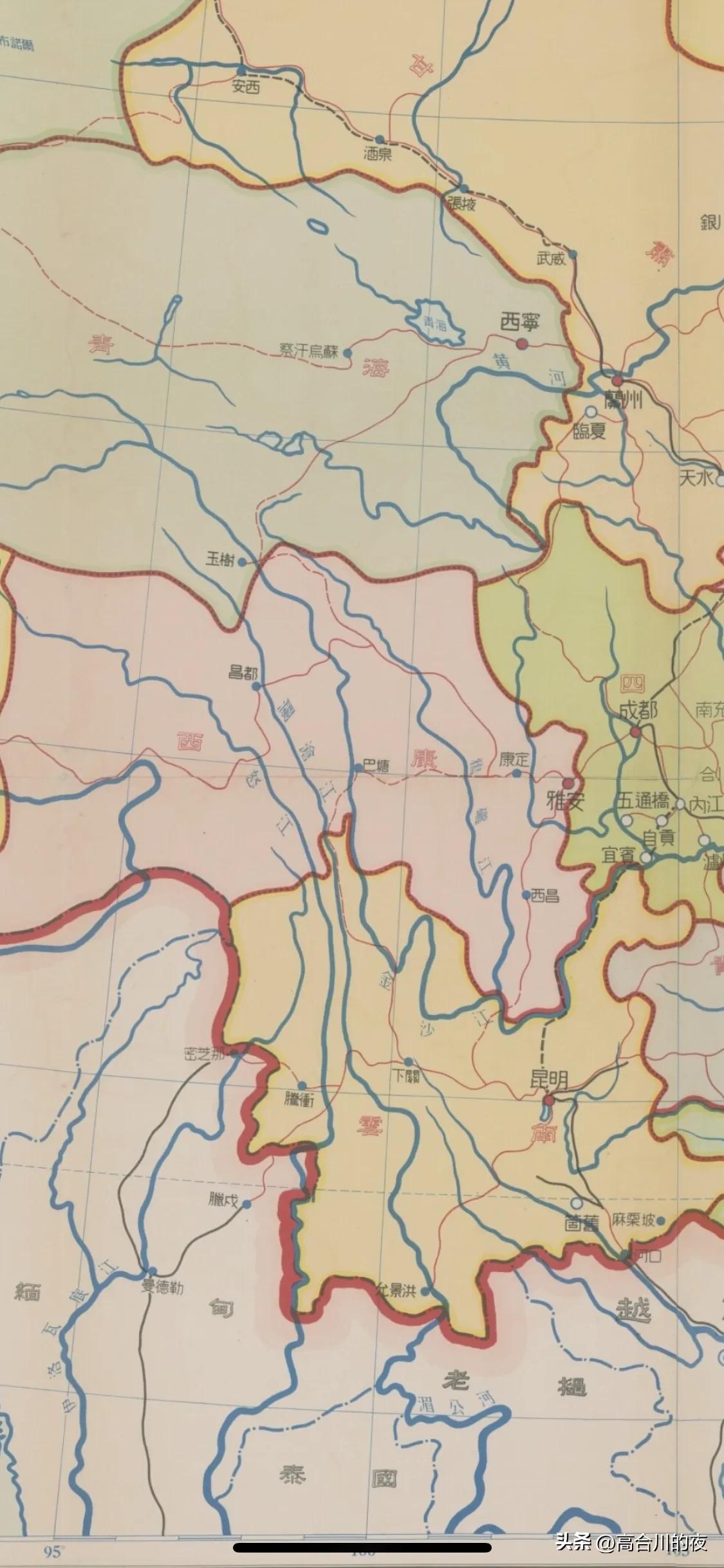 Map of China in 1954 - iMedia