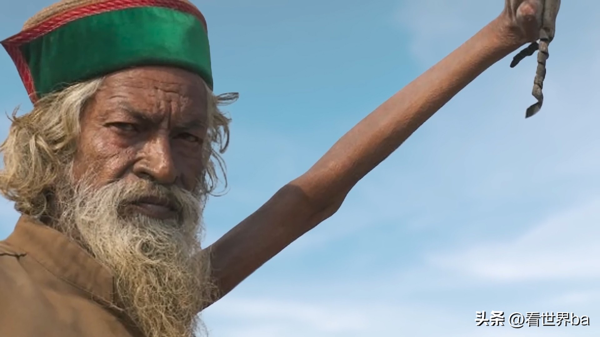 Indian ascetic monk: head into the soil, standing on one leg without ...