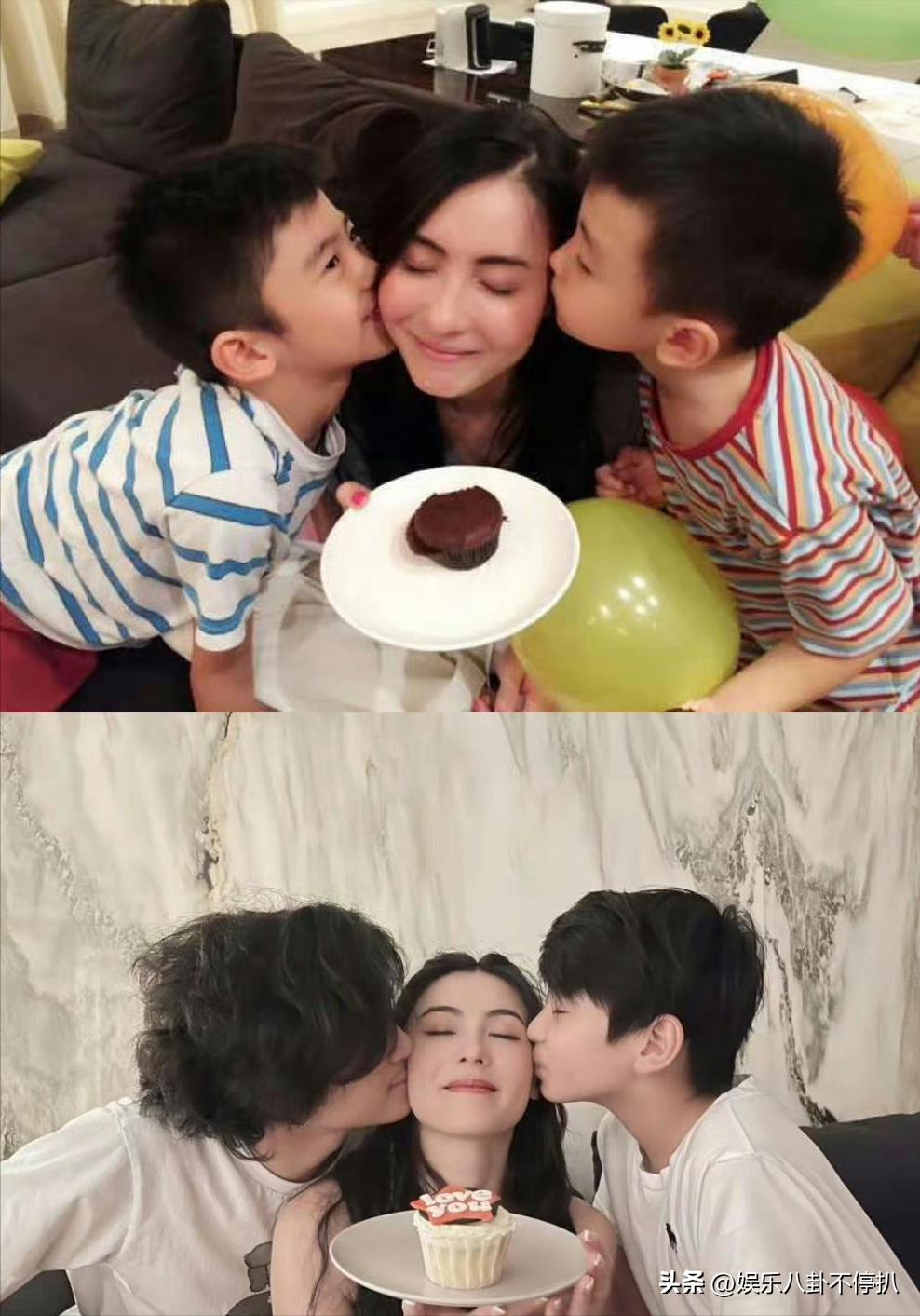 Nicholas Tse and his son were in the same frame for the first time in ...