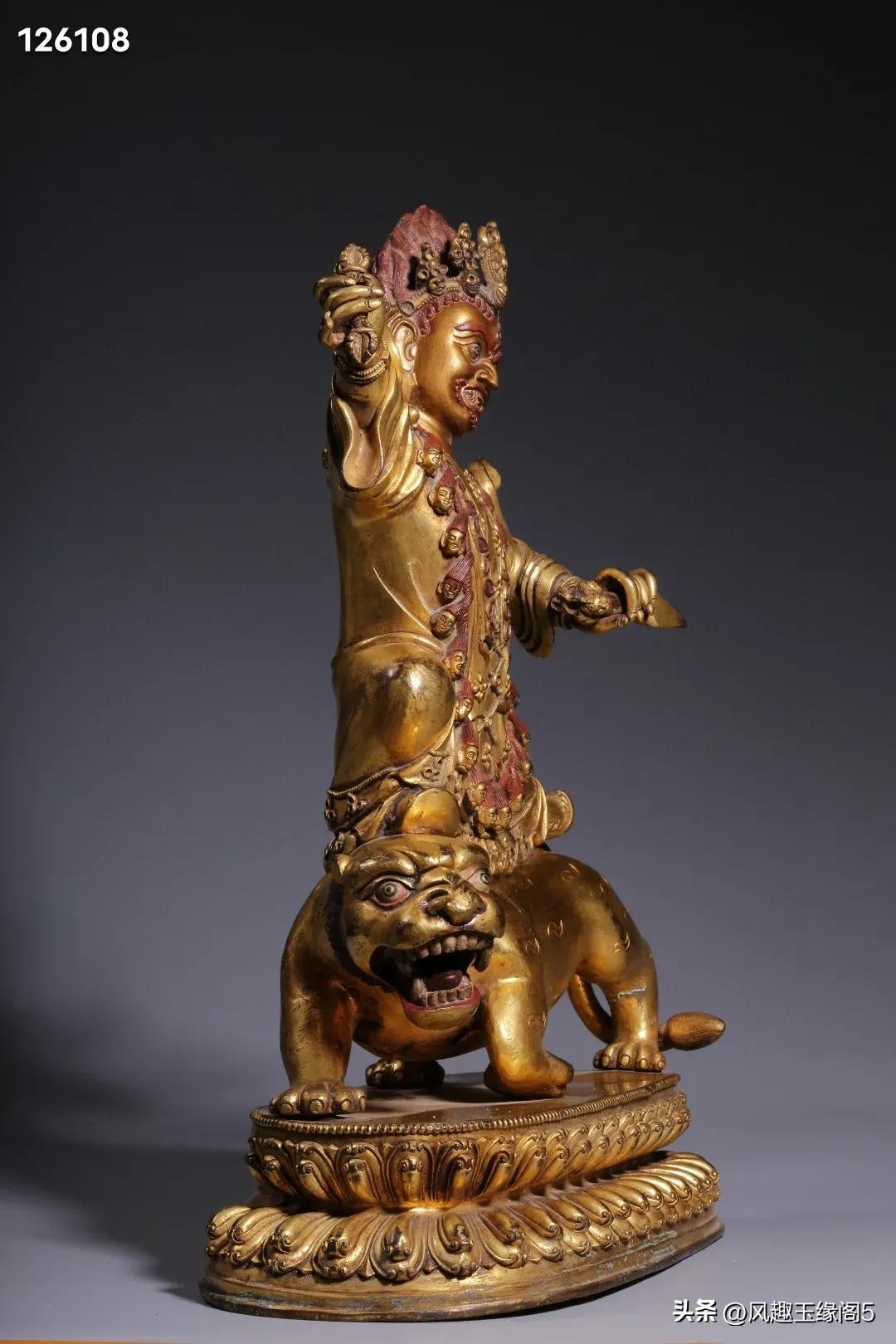 A gilt-bronze statue of Angry Guru Rinpoche, Qing Dynasty - iNEWS