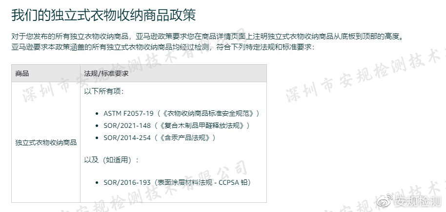 《ASTM F2057-19（《衣物收納商品標準安全規範》） SOR/2021-148》 - 頭條匯