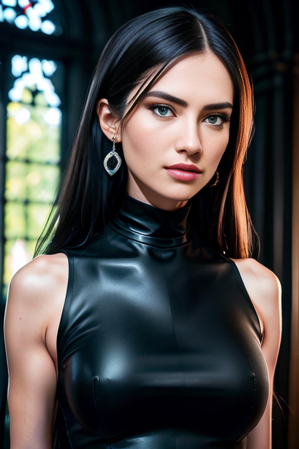 The sharp eyes of this European beauty model are suitable for acting as ...