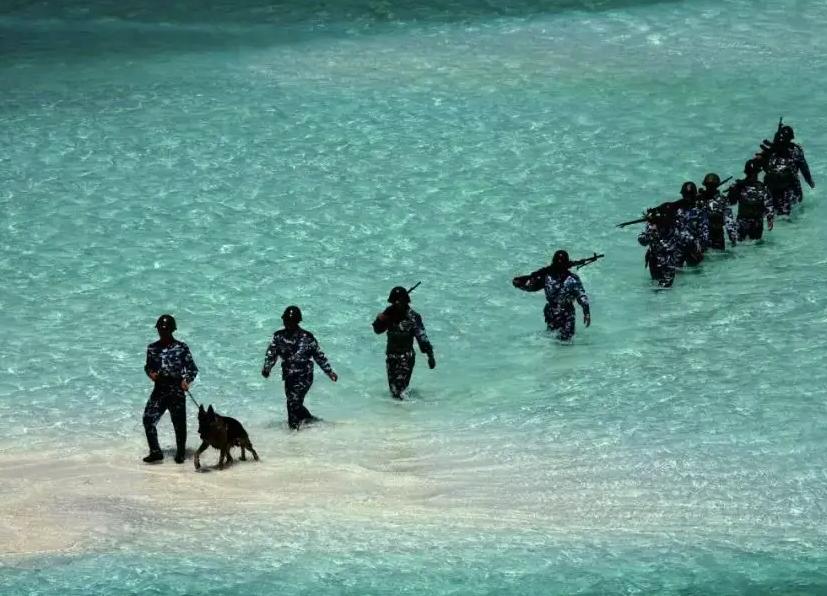 North Sentinel Island, a forbidden place for human beings, the small ...
