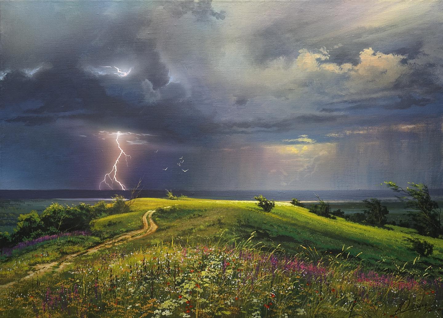 fine!"Master of Light and Shadow" Victor's acrylic landscape paintings ...
