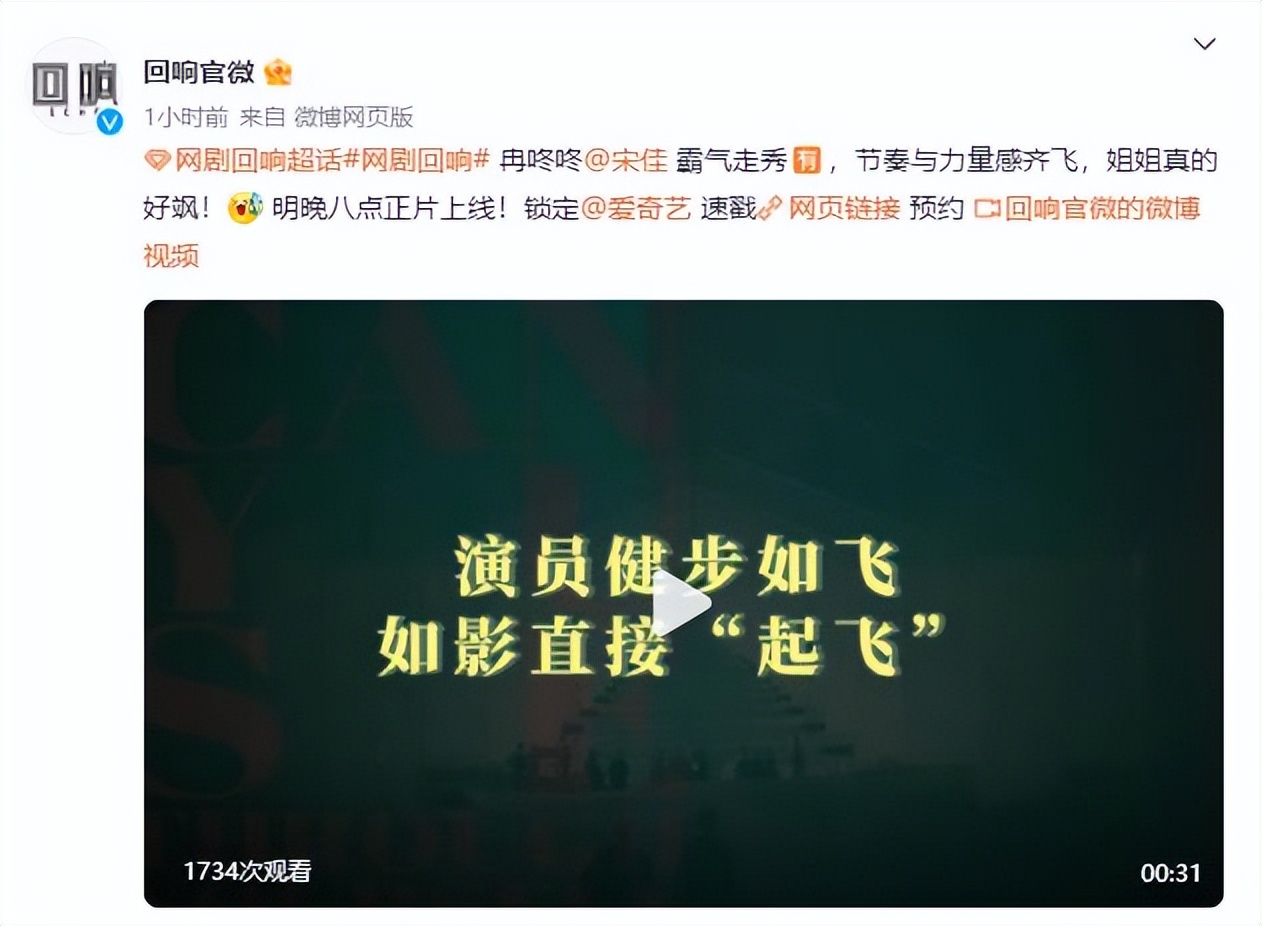 It starts tomorrow night! On March 16, Feng Xiaogang's detective suspense drama "Echo", Song Jia ...