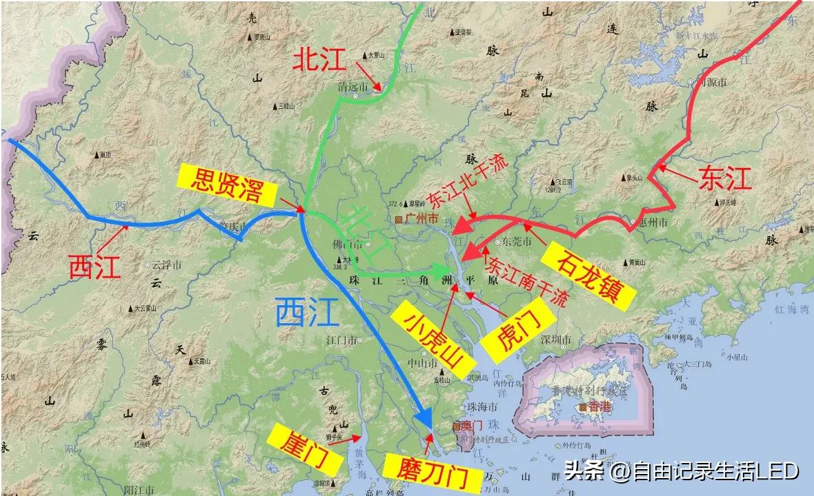 Pearl River: A complex water system formed by the confluence of Xijiang ...