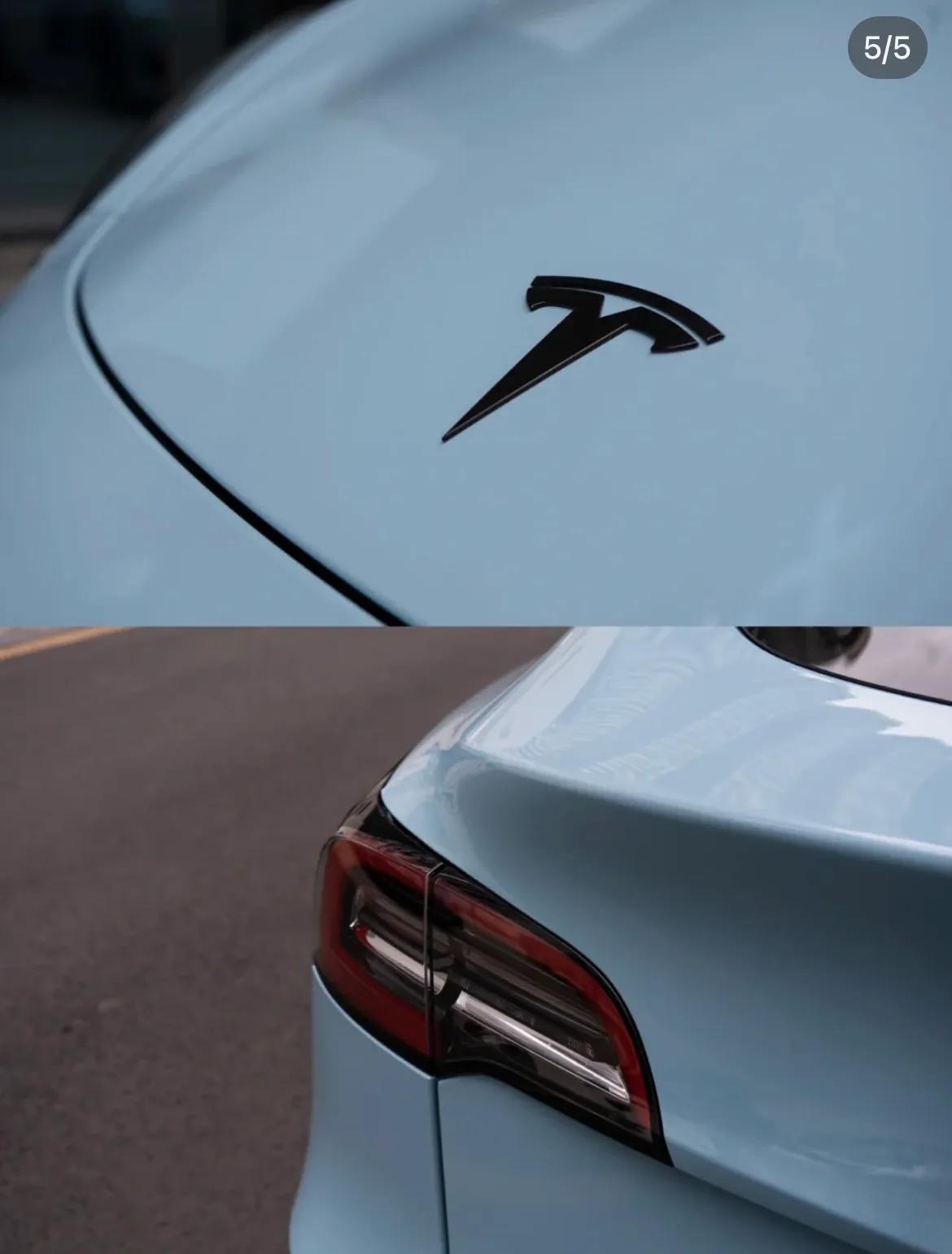 Sea salt ice cream station Tesla model Y changed color to sea breeze ...