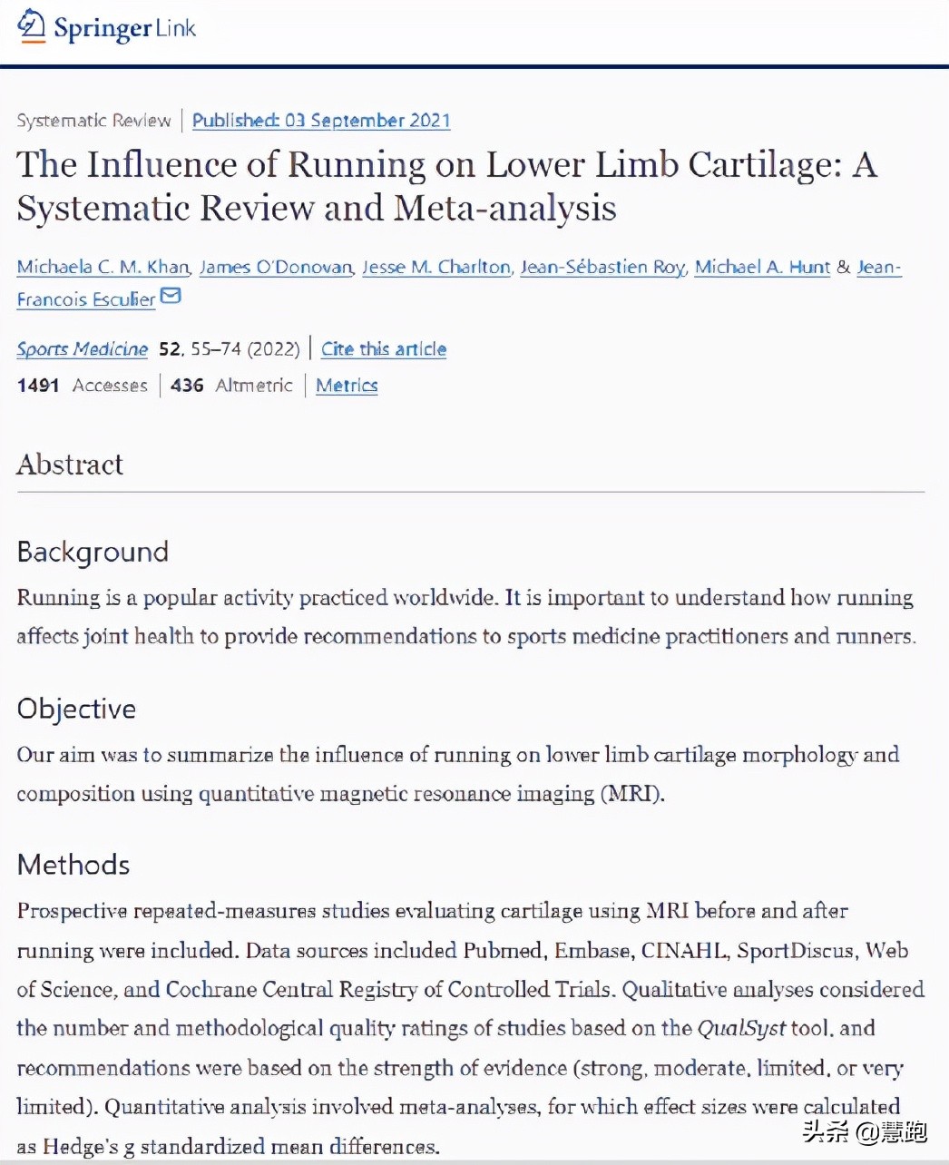 The latest research reveals: After a few years of running, the ...