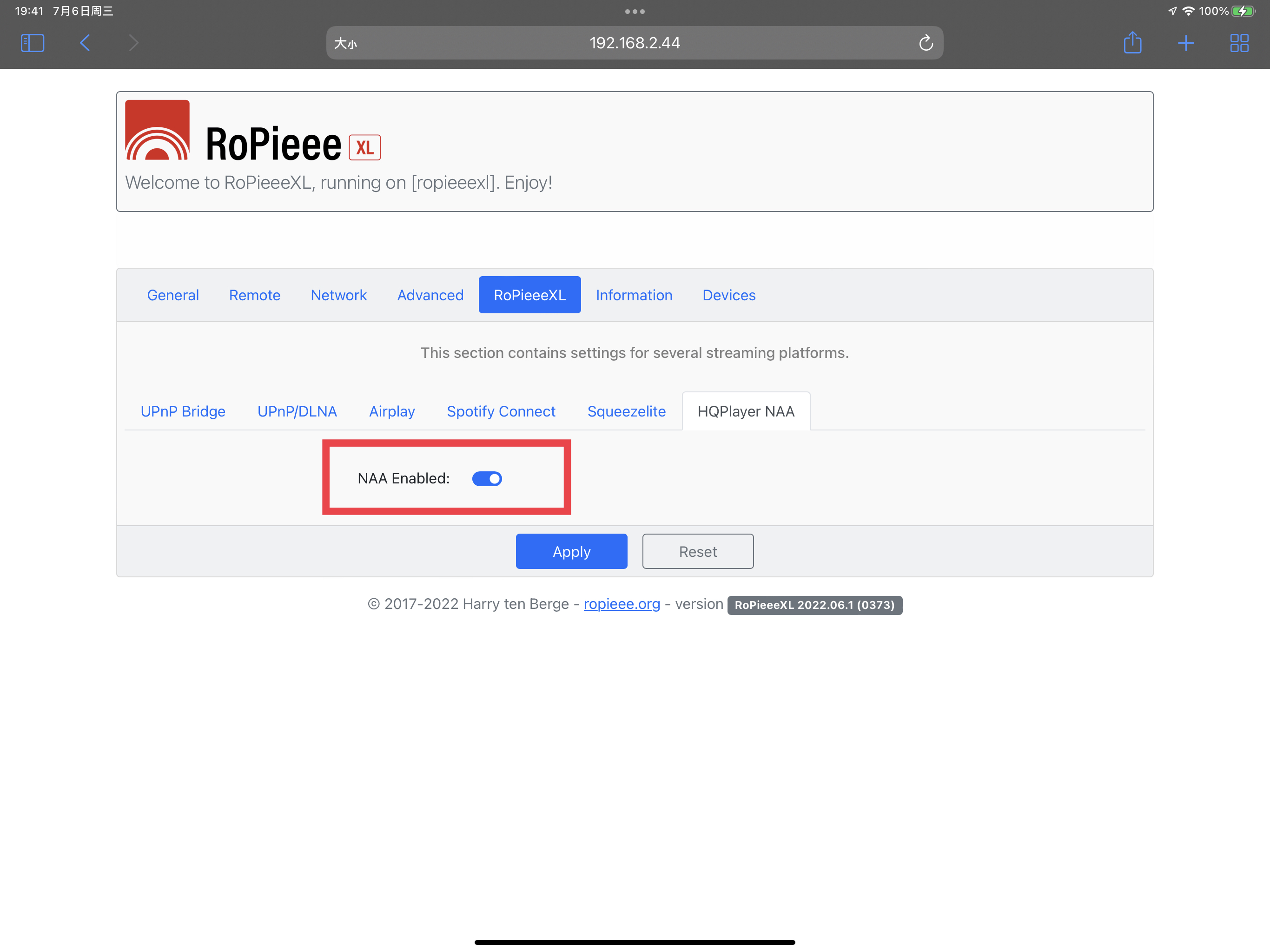 HQPlayer filter settings - iNEWS