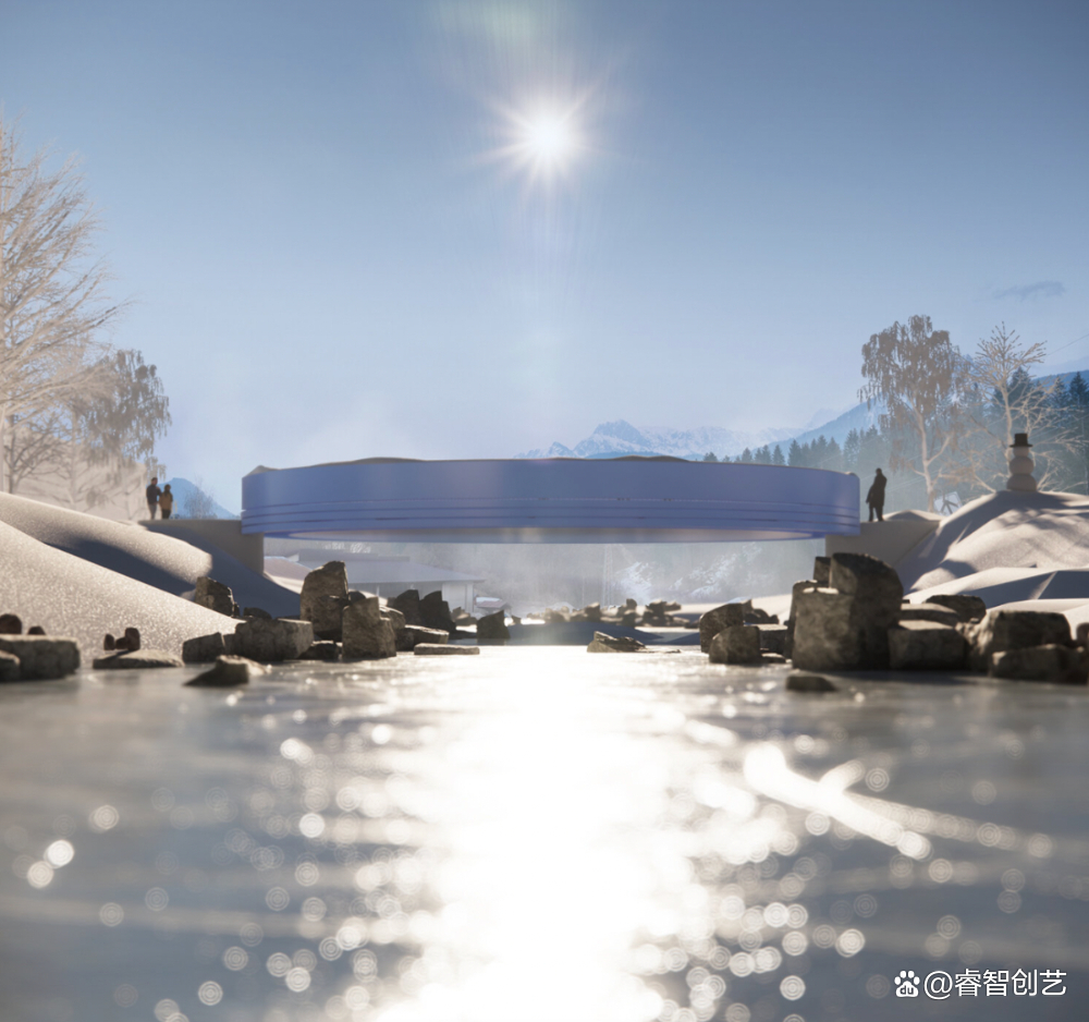 "Ice Bridge", an Italian circular skating bridge that can change ...
