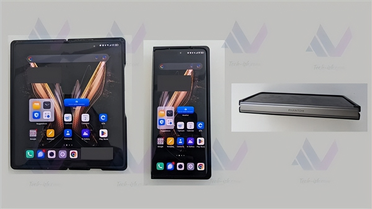 The design of Transsion's first folding screen mobile phone has been ...