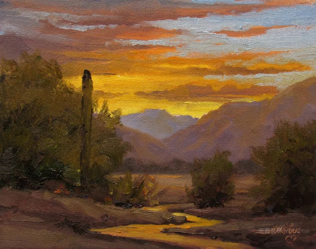 Beautiful landscape oil painting, the work of American painter Jeff ...