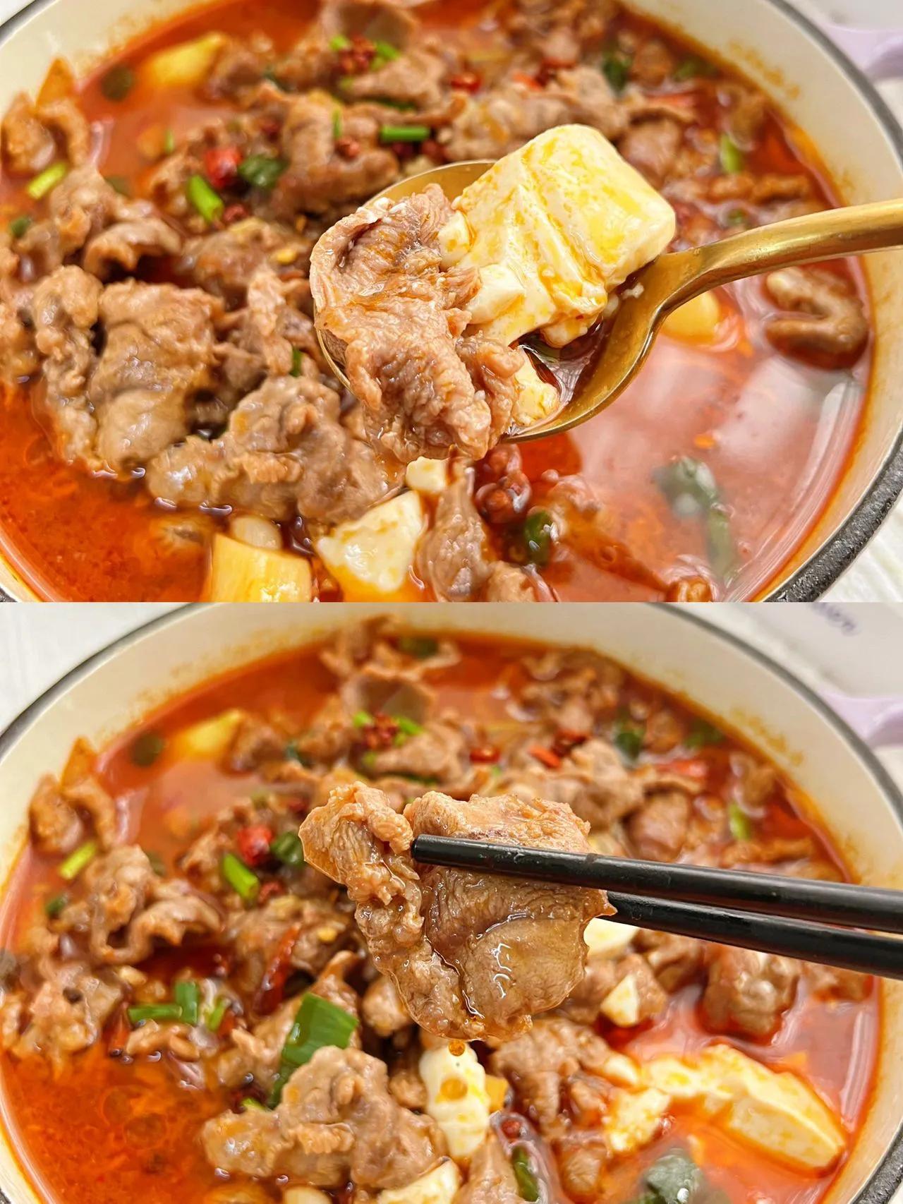 The perfect combination of tender beef and bean curd, it's so delicious ...