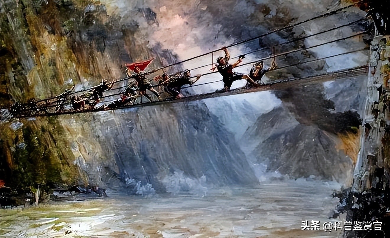 The Luding Bridge 300 years ago, 13 iron chains weighed 40 tons, how to ...