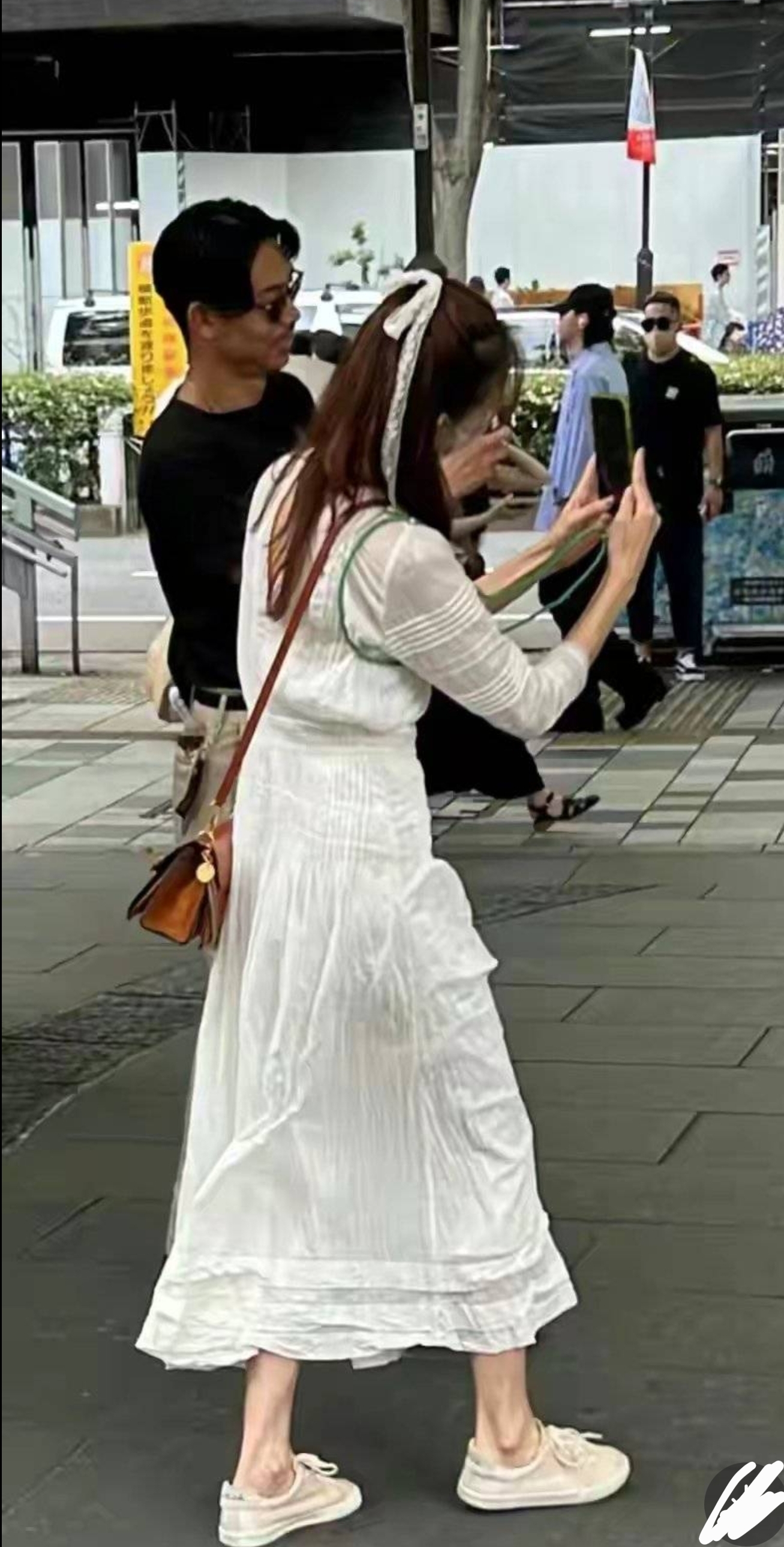 Lin Chiling was photographed on the streets of Tokyo, dressed in a low ...