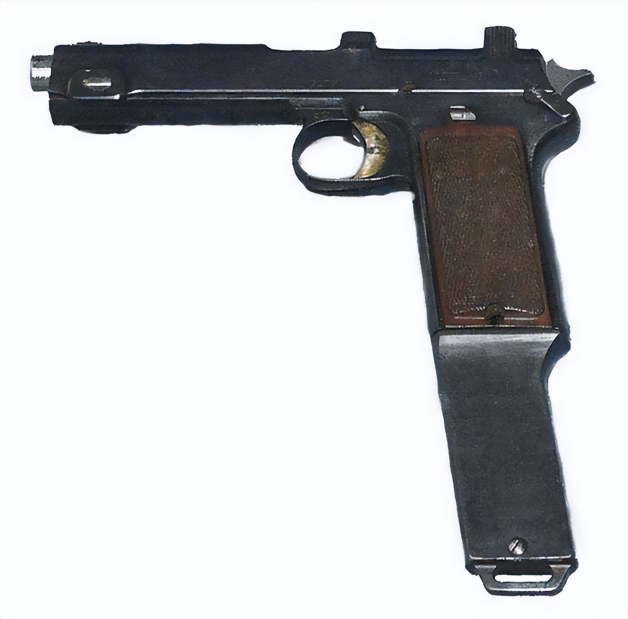 It looks like a modern pistol, but it is loaded with a bridge clip ...