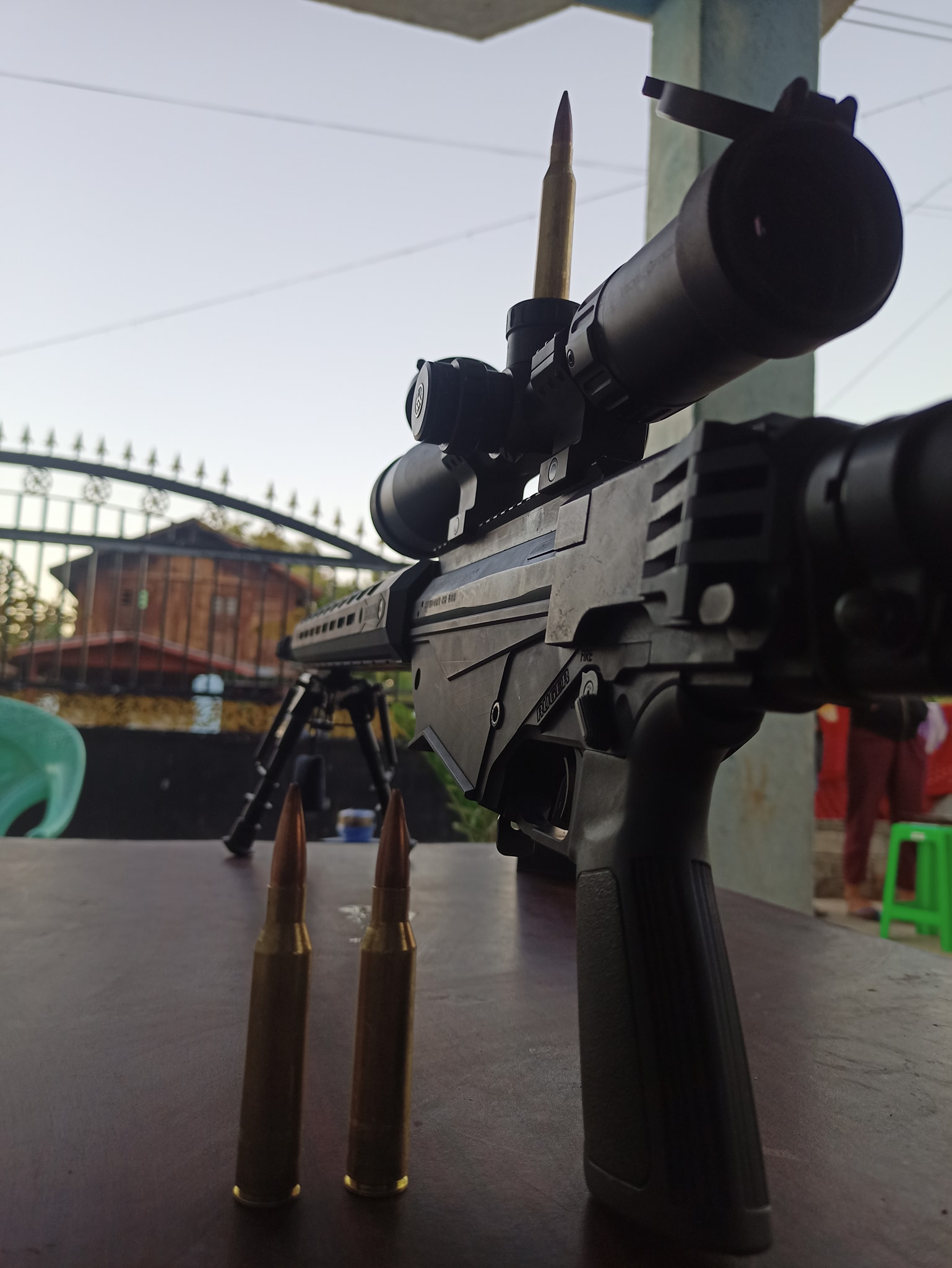 Burmese resistance armed forces display Ruger precision rifle, which ...