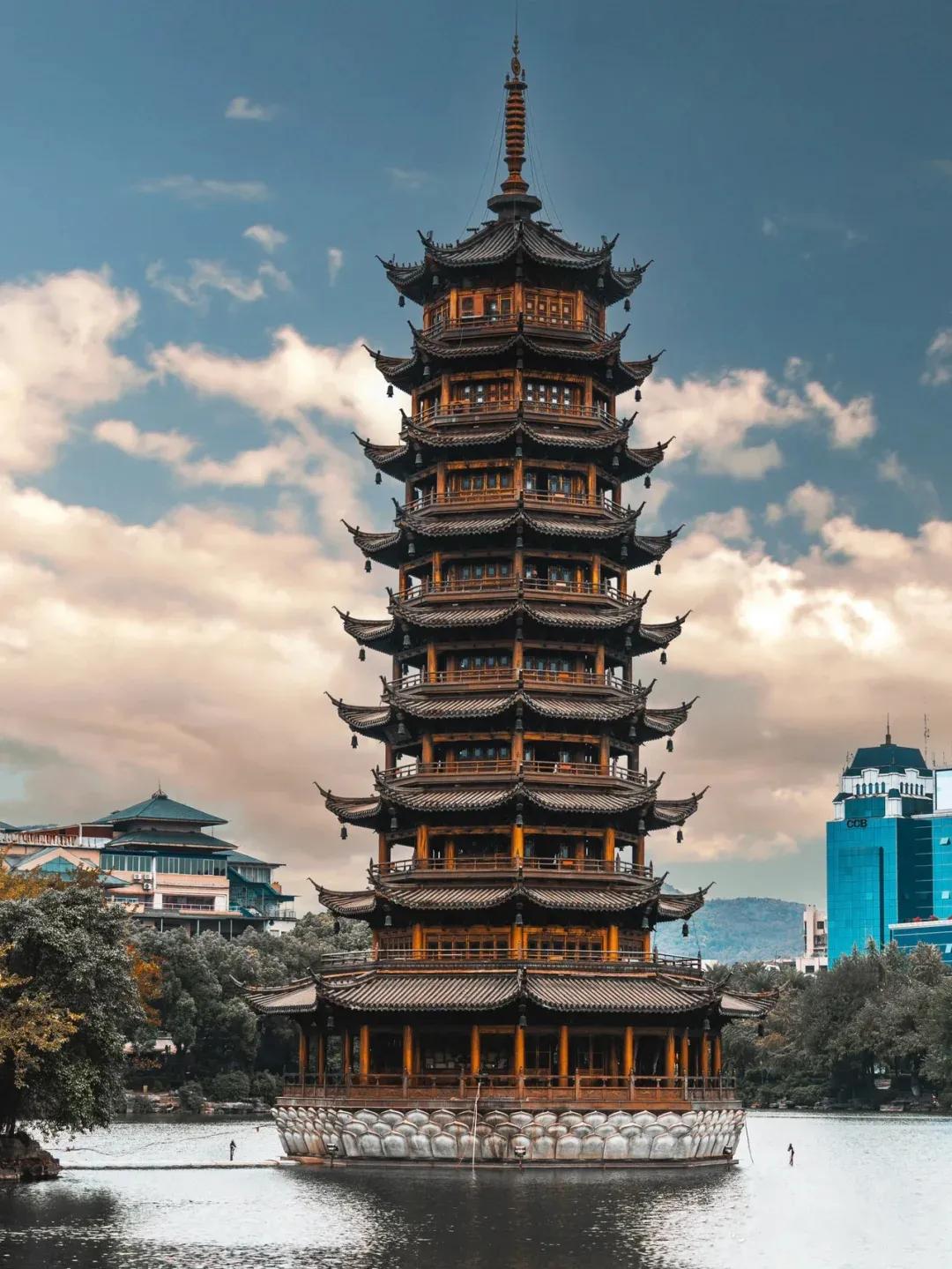 Known as the world's first copper tower!Guilin not only has the best ...