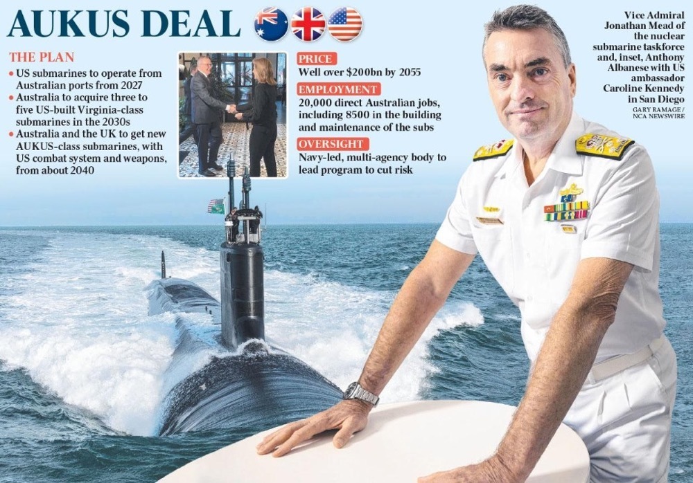 The Australian Navy disclosed the AUKUS plan: to receive two US nuclear ...