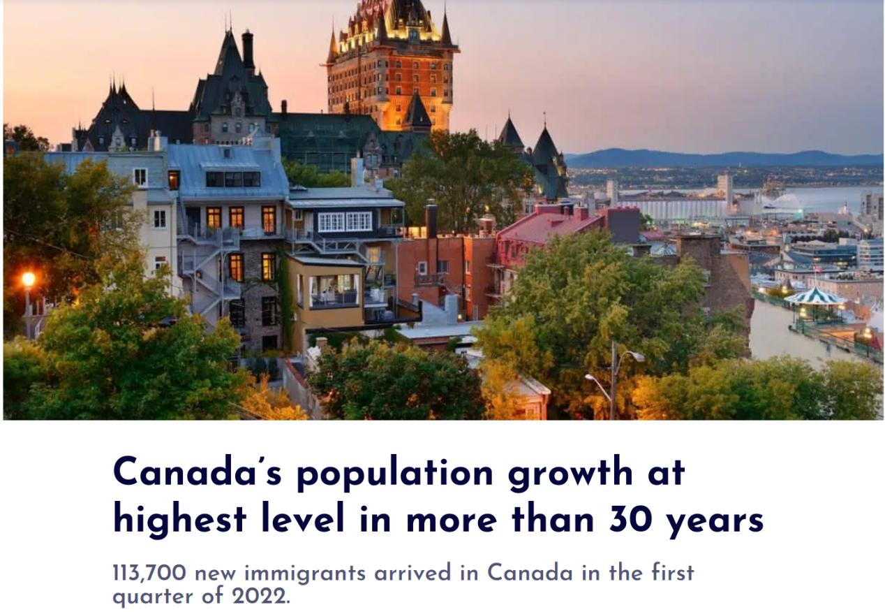 Canada's population growth is now at its highest level in nearly 30 ...