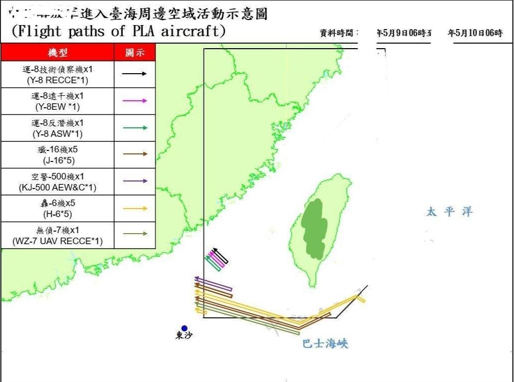 Moved! 5 "Qianlong" accompanied 5 H-6s to fly over the Bashi Channel ...