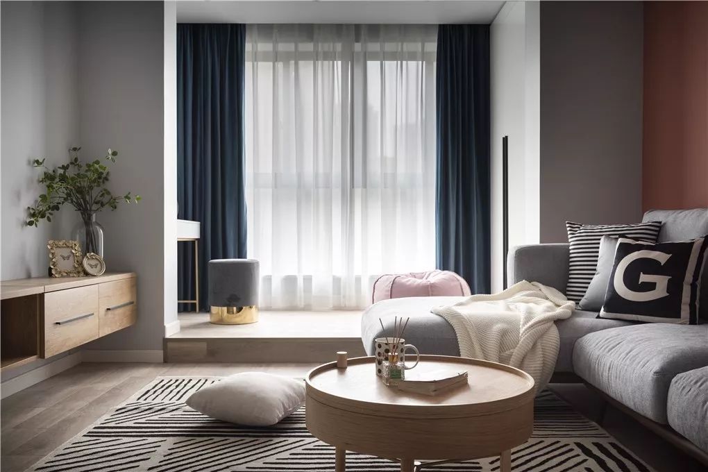 The 85-square-meter Nordic-style small three-bedroom is young and ...