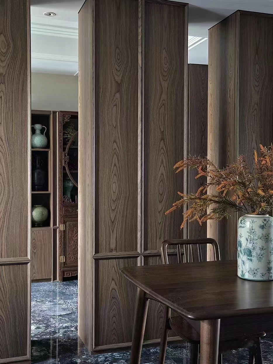 The collision of 128 square meters of logs and oriental artistic ...