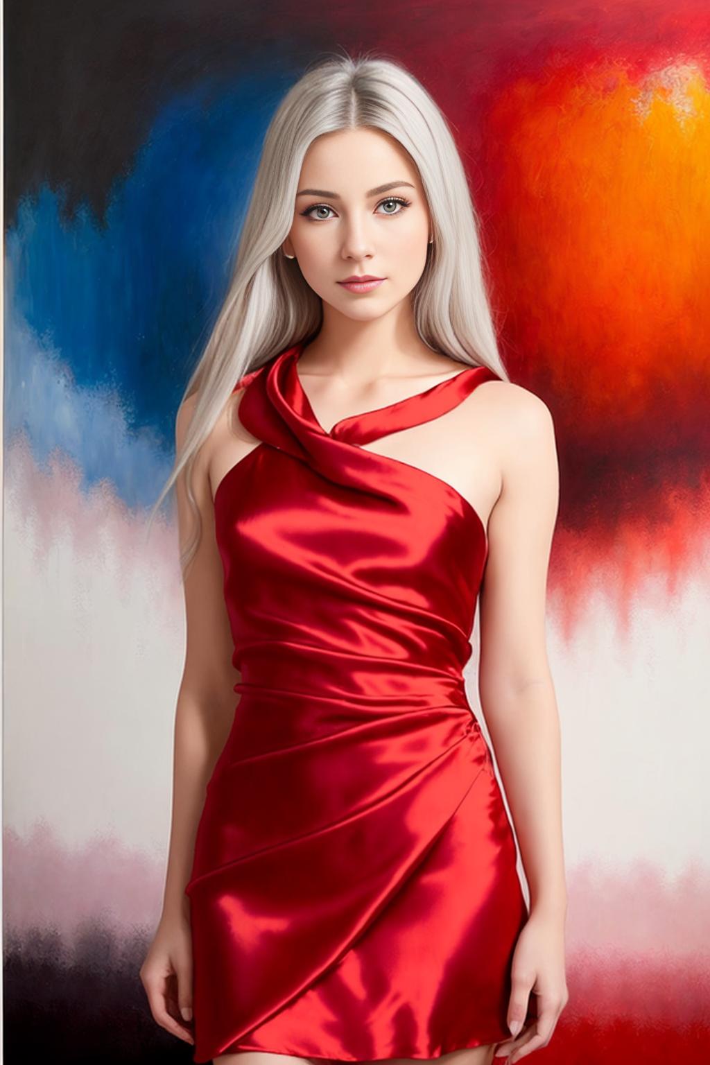Classic and elegant red dress girl - iNEWS
