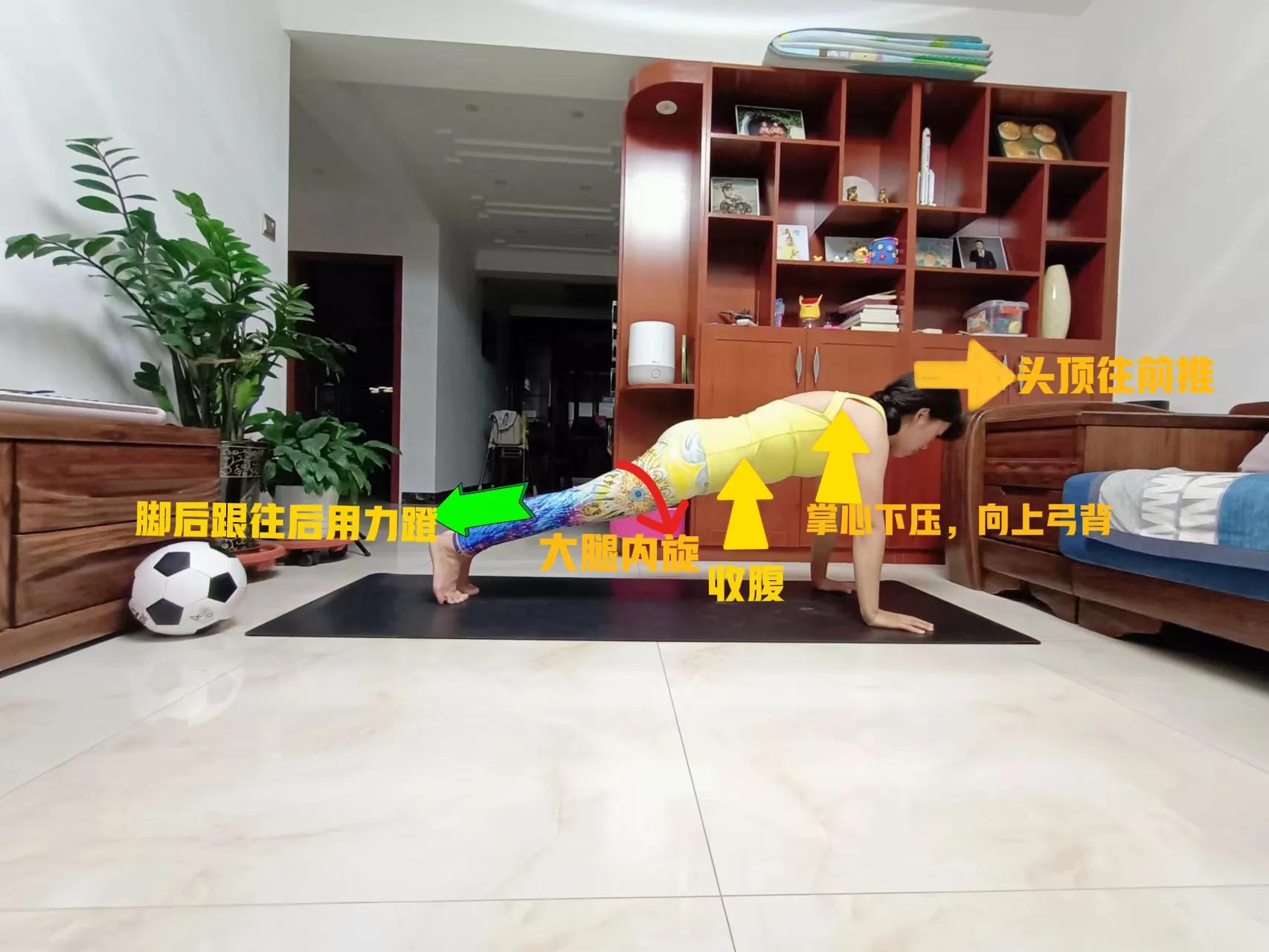 Sun Salutation A Pose 4 (Ostrich Pose-to Inclined Plank Pose) - iNEWS