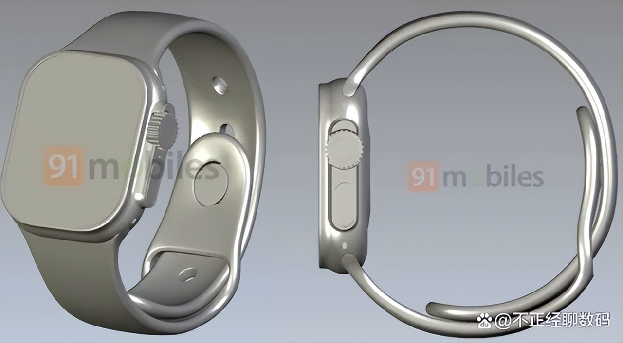 Apple Watch 'Pro' CAD rendering: Digital crown and side button design ...
