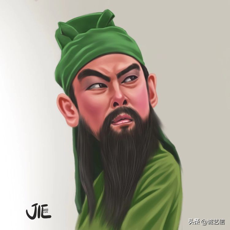 "Guan Yu" actor Lu Shuming portrait cartoon - iMedia