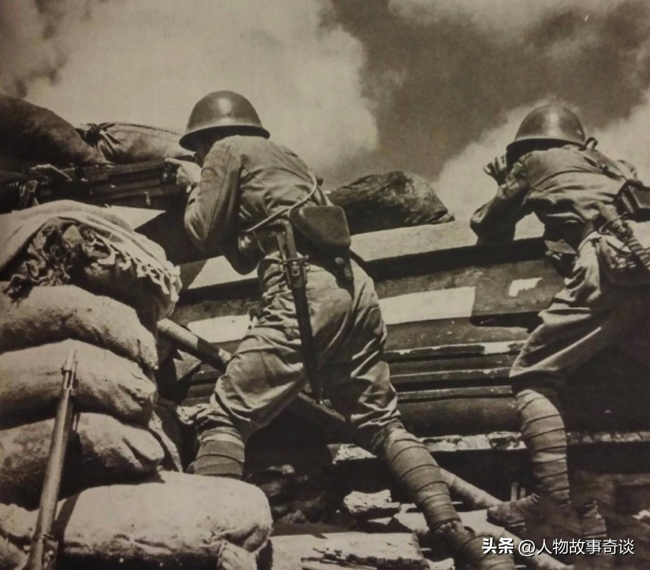 When a machine gunner was standing guard, he heard a strange sound of ...