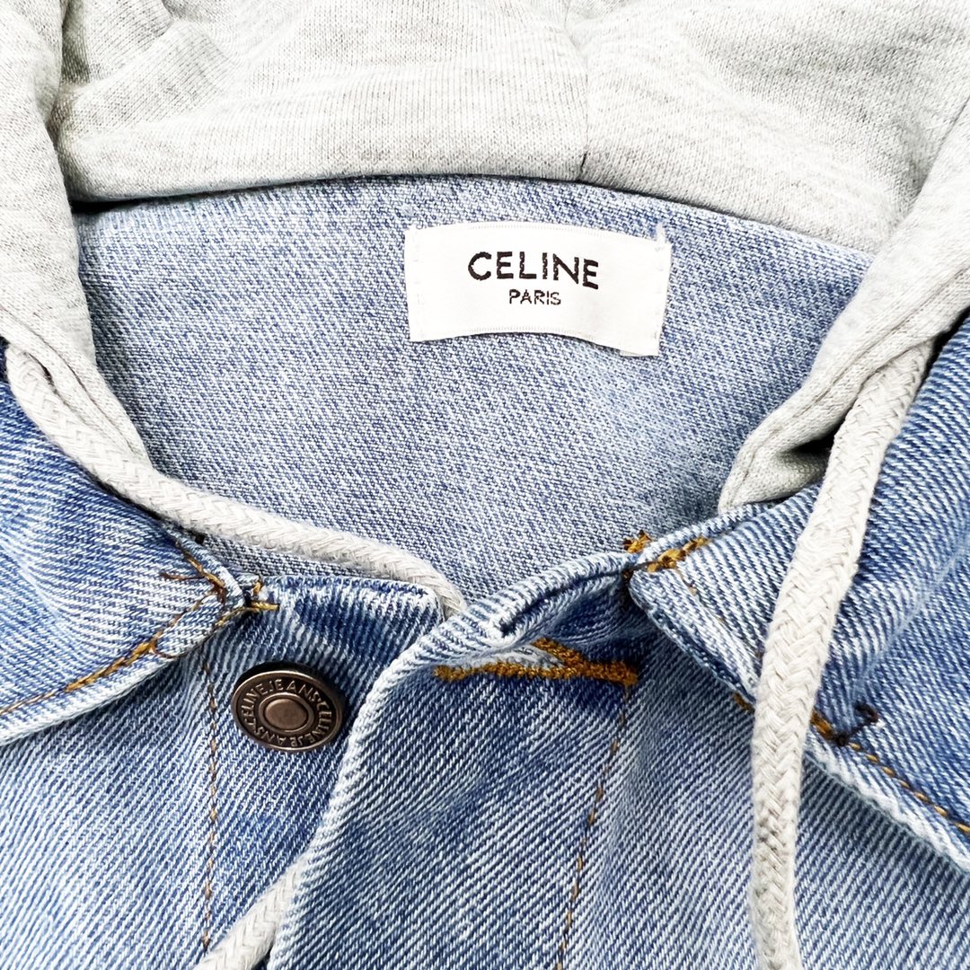Celine / Celine fake two-piece hooded denim jacket - iNEWS