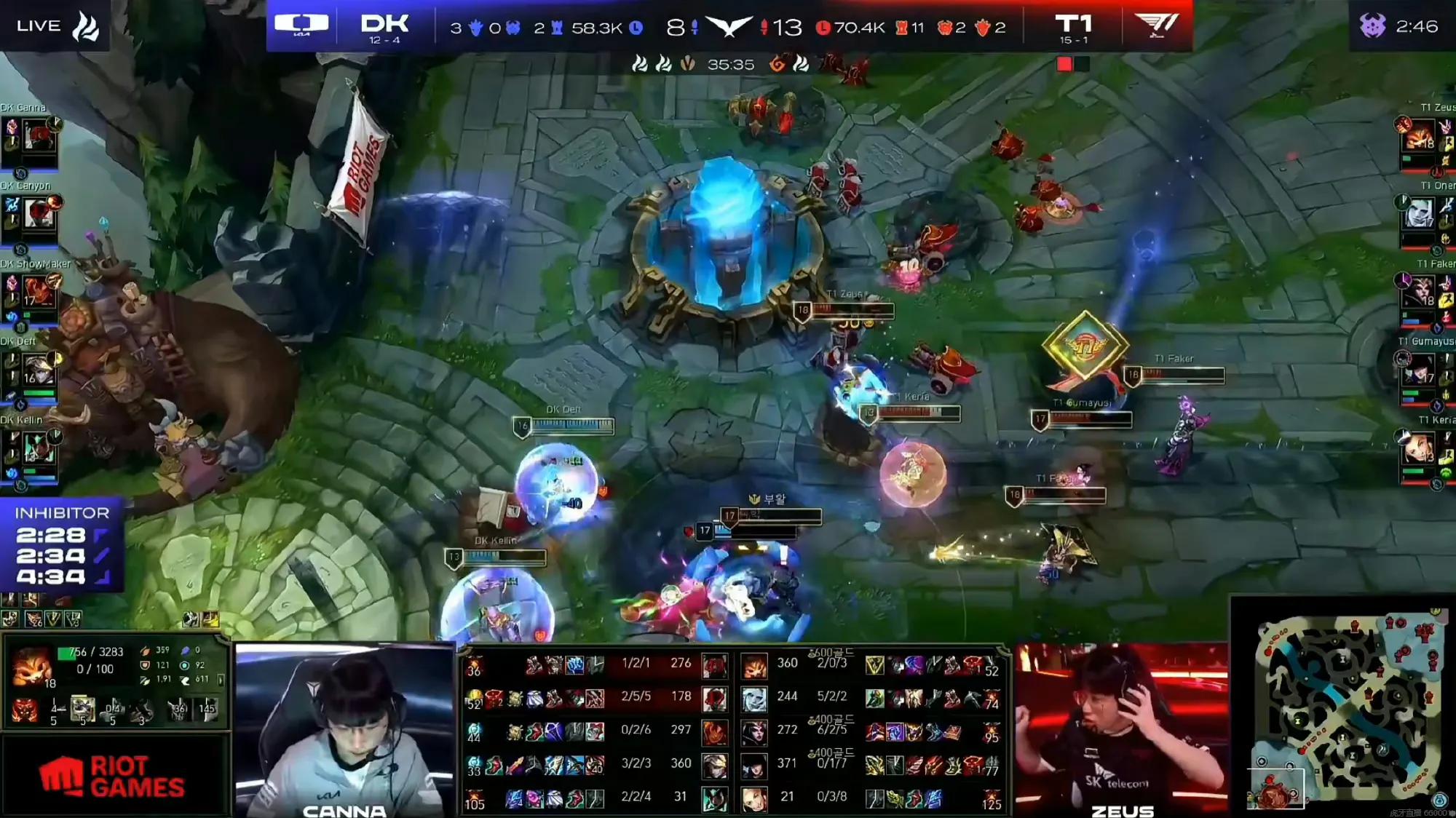 「DK面對T1七連敗圖」火了，Faker妖姬碾壓，Deft直言差距在縮小 - 頭條匯