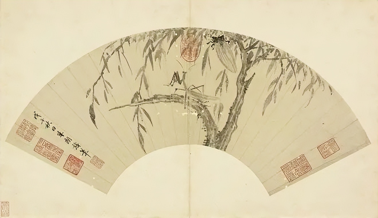 Sparse tree cicada hissing white dew cold - elaborate cicada culture ...