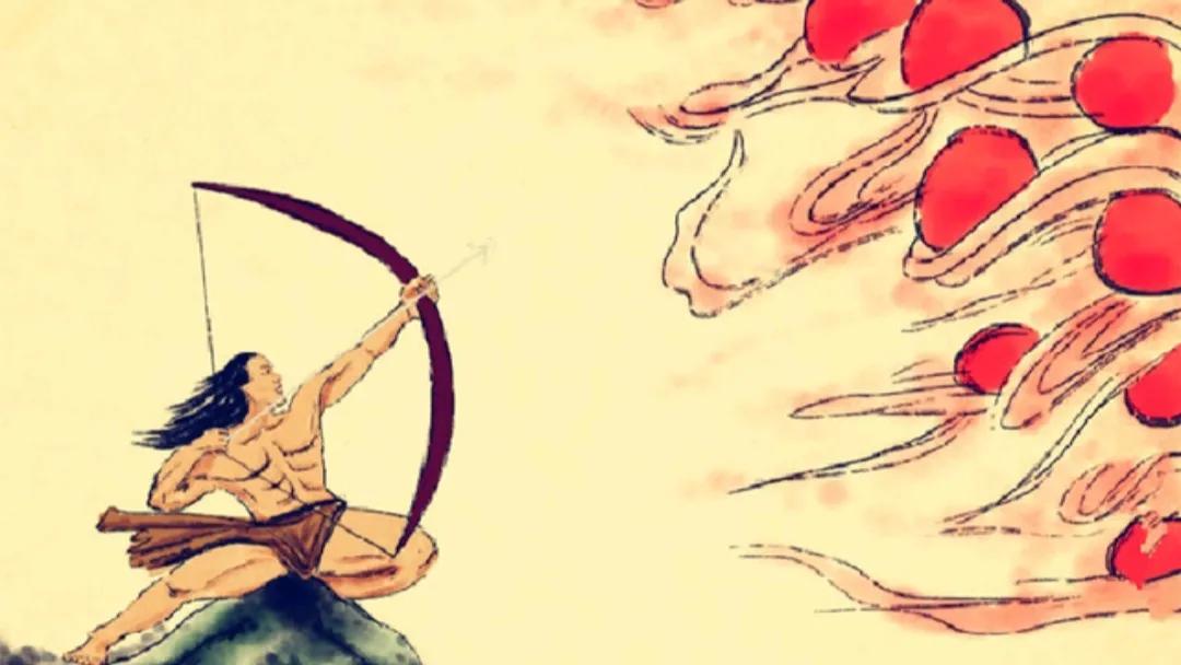 Ancient Chinese myths and stories, the legend of Hou Yi's hero shooting ...