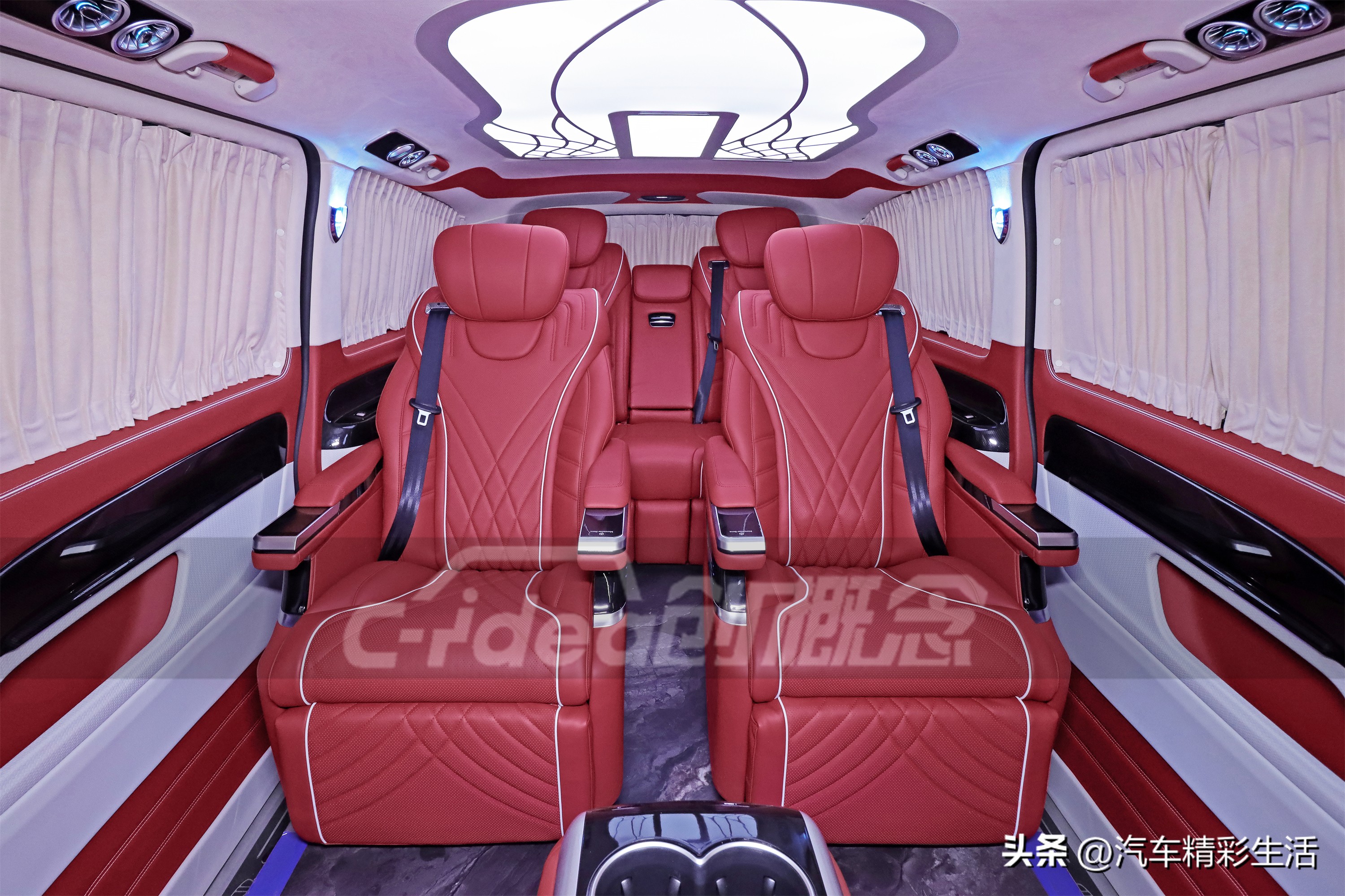 Mercedes-Benz Vito modified the wonderful splicing of Chinese red and ...