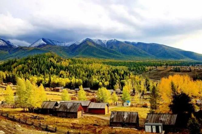 A quiet and peaceful mountain village, known as the White Haba, the ...