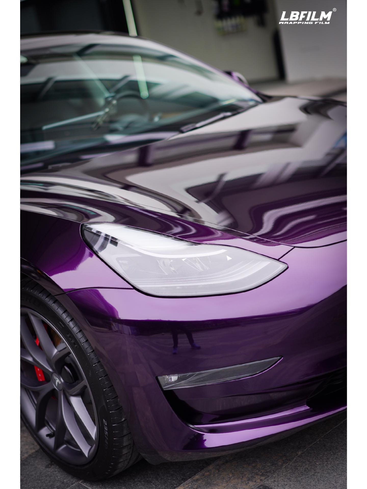 Tesla LB color changing film Erebus purple, the most unique existence ...