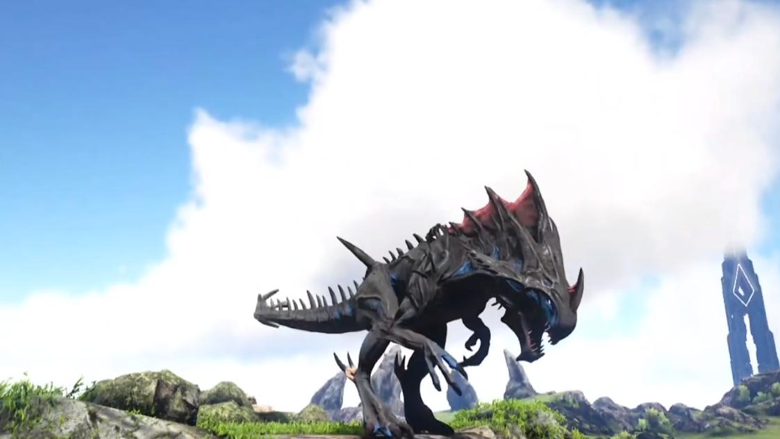 The "Ark Survival Evolved" version of the dragon roars, the dodo will ...